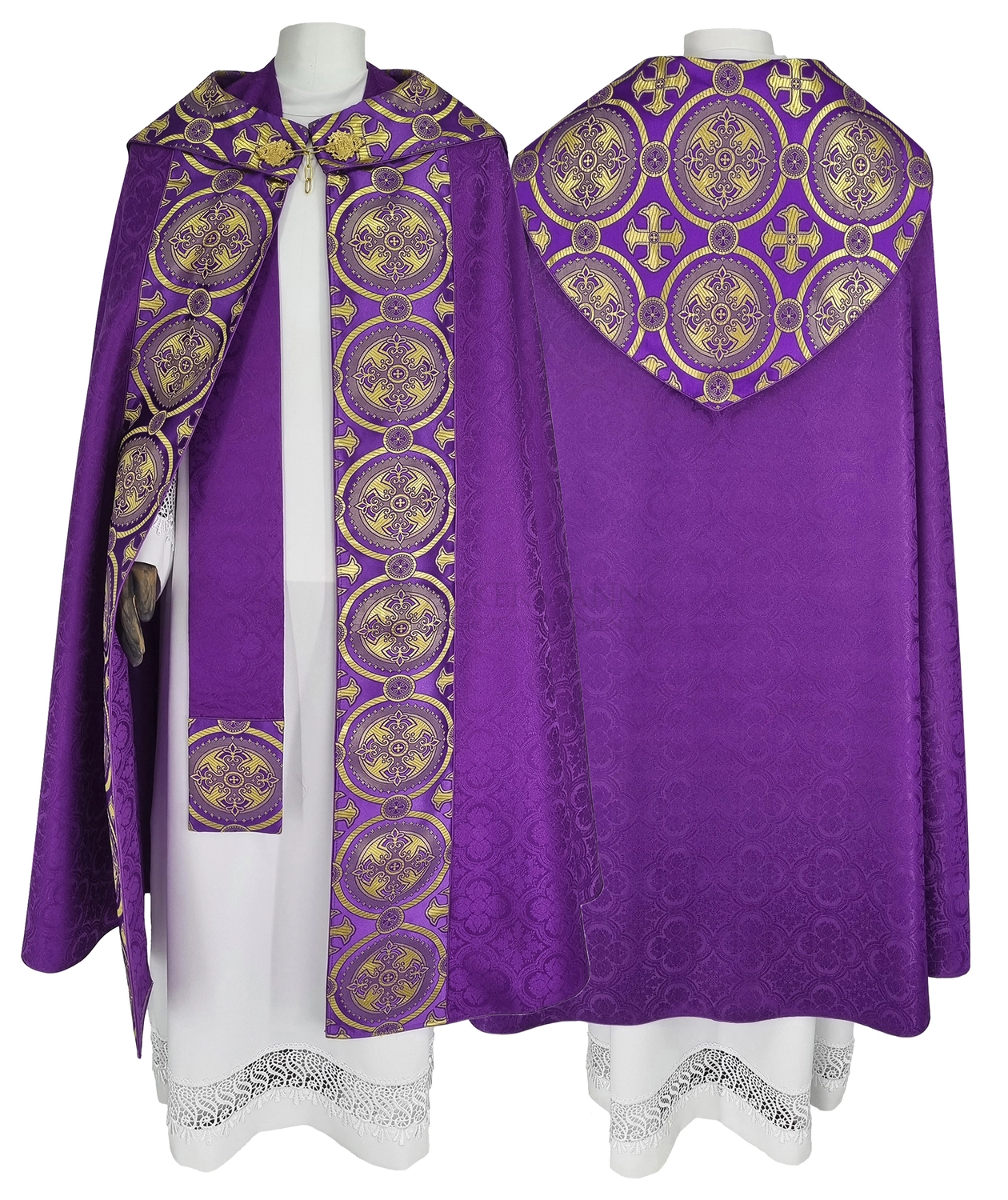 Purple Gothic Cope for Lent season decorated of Italian silk - online ...