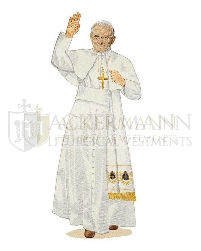 Embroidered Applique "St. Pope John Paul II" v3 - online shop Ackermann