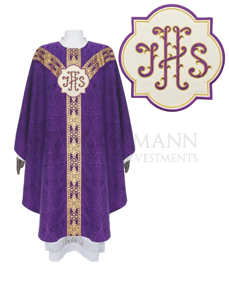Semi Gothic Chasuble with IHS emblem - online shop Ackermann